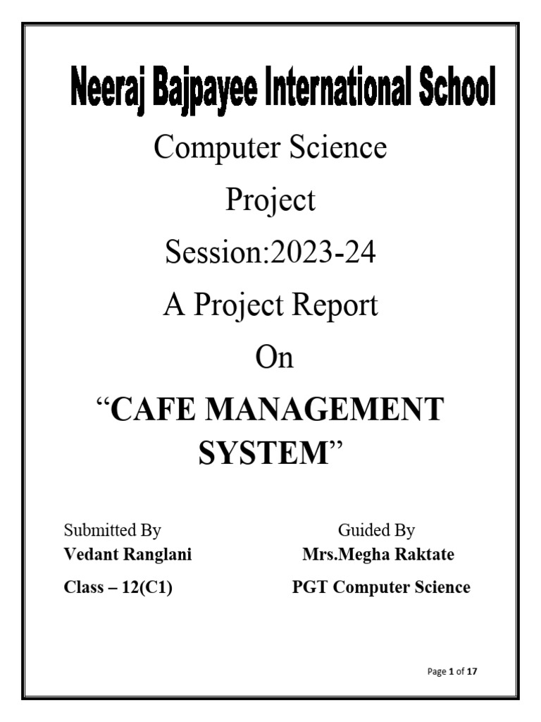 Class 12 Project | PDF