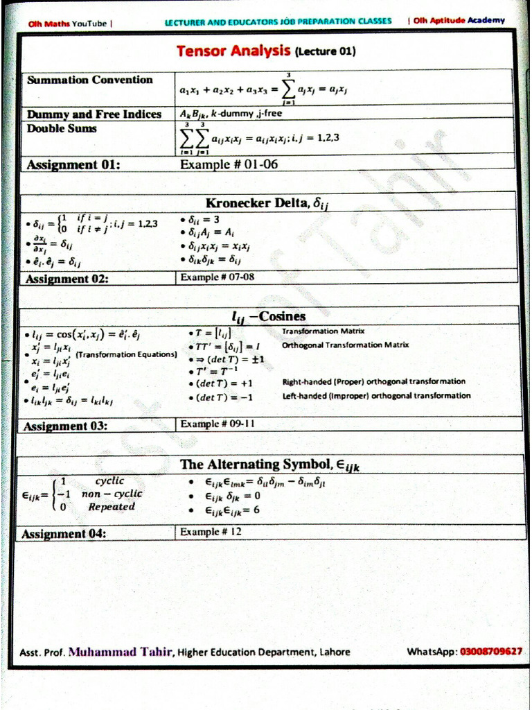 Vector Tensor Notes | PDF Vector Tensor Notes | PDF