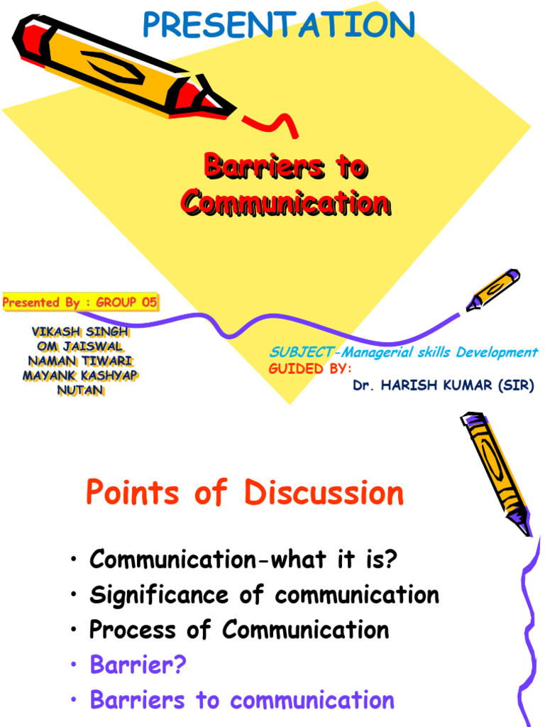 Communication Barriers | PDF