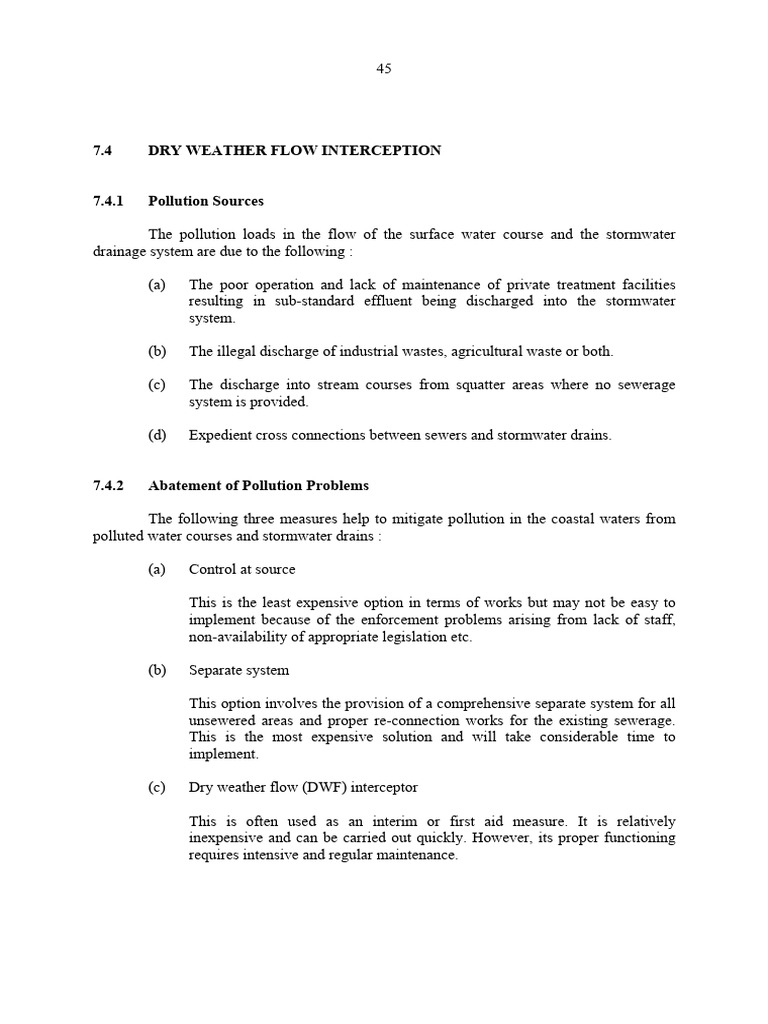 7.4 Dry Weather Flow Interception | PDF