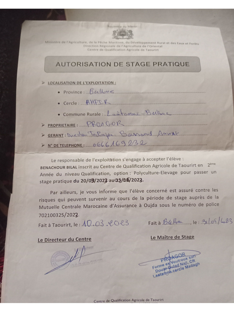 Contrat de Stage | PDF