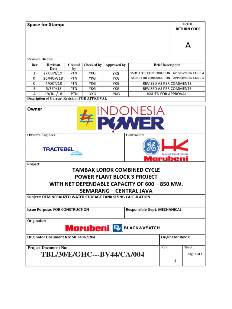TBL-30-E-GHC - BV44-CA-004 (Rev1) | PDF | Boiler | Pressure