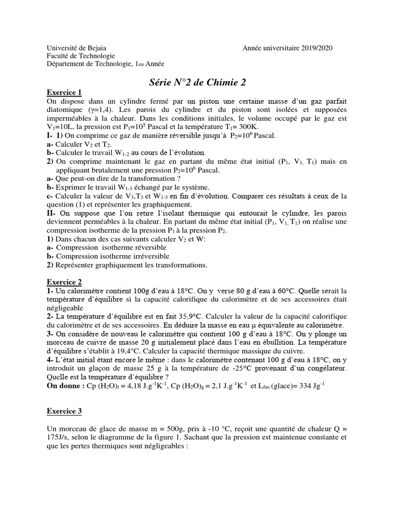 TD 2 - Chimie 2 | PDF