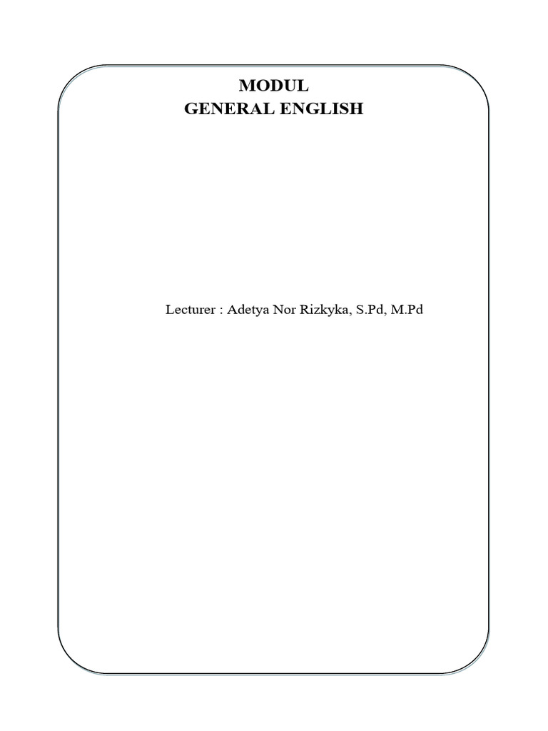 English Modul I | PDF