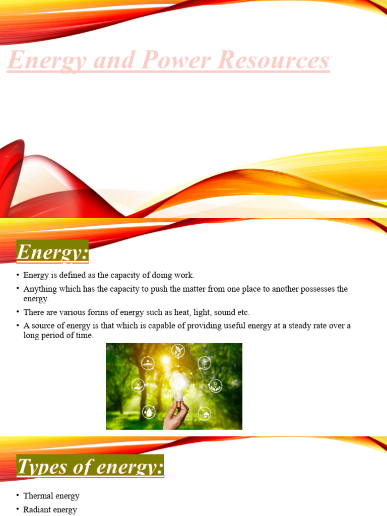 Energy and Power Resources | PDF