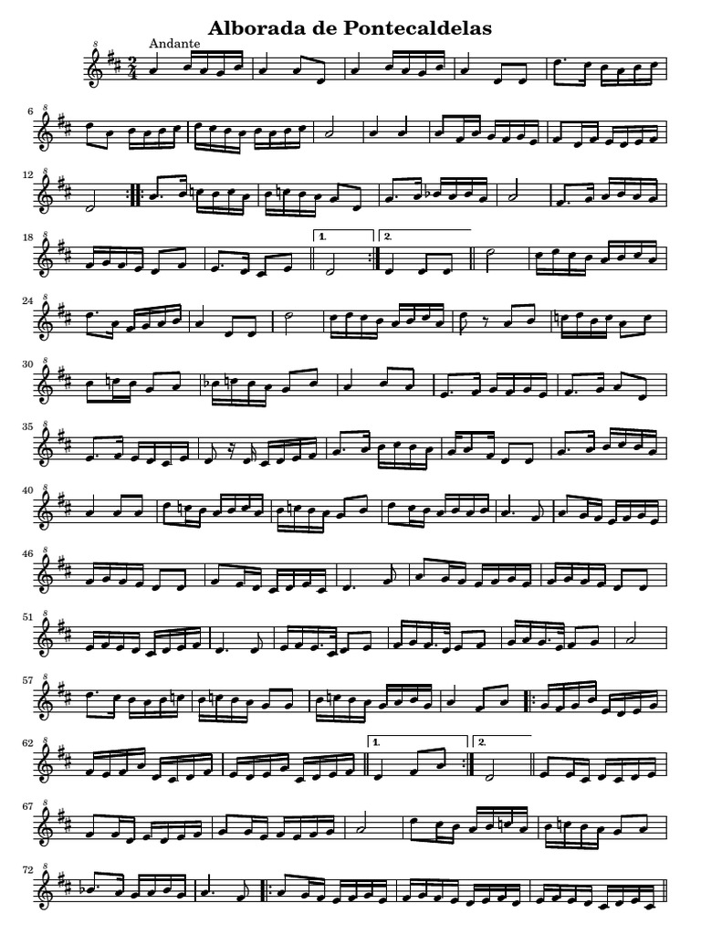 Alborada de Pontecaldelas - Partitura | PDF