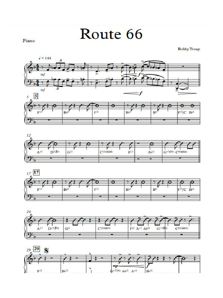 Route 66 Piano | PDF