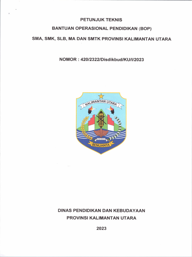 Juknis BOP 2023 Edit | PDF
