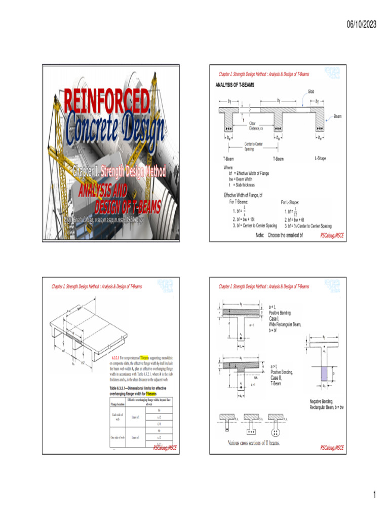 T-Beam Design for Engineers | PDF | Building Materials | Components