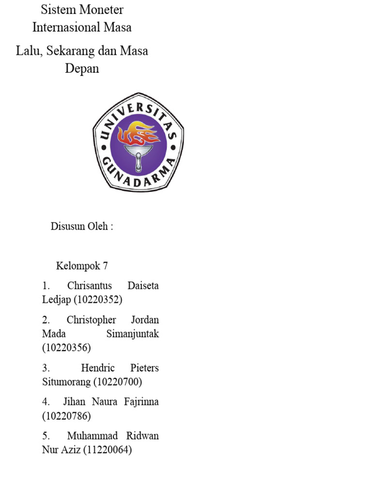 Perkembangan Sistem Moneter | PDF Perkembangan Sistem Moneter | PDF