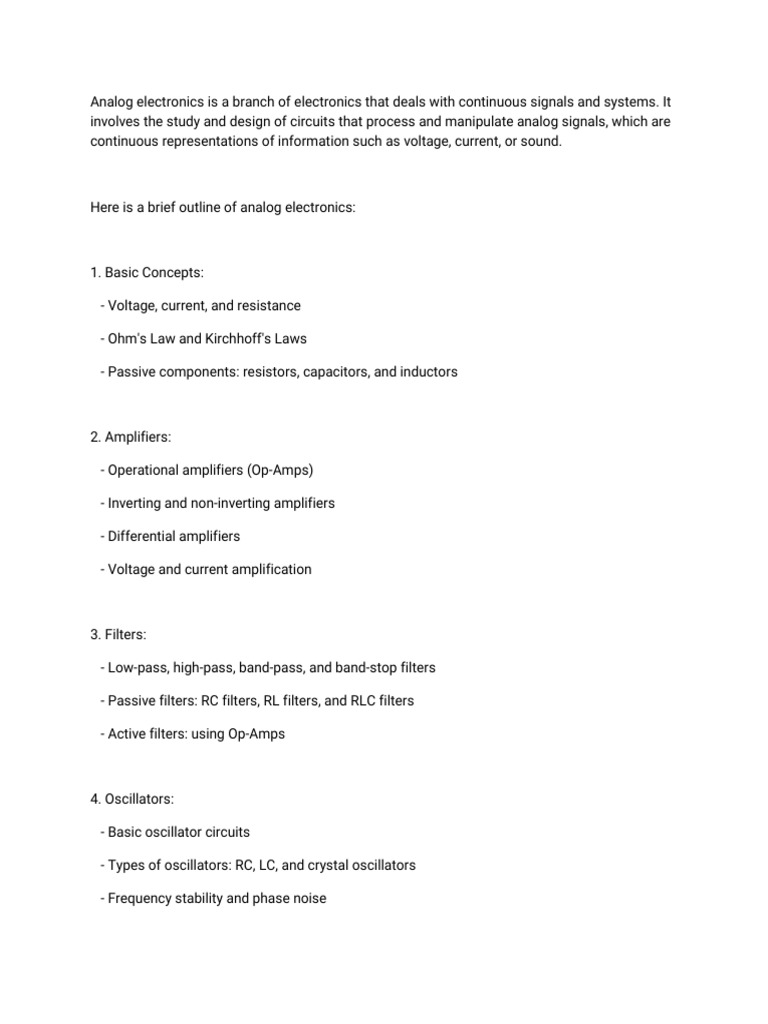 Analog electron-WPS Office | PDF