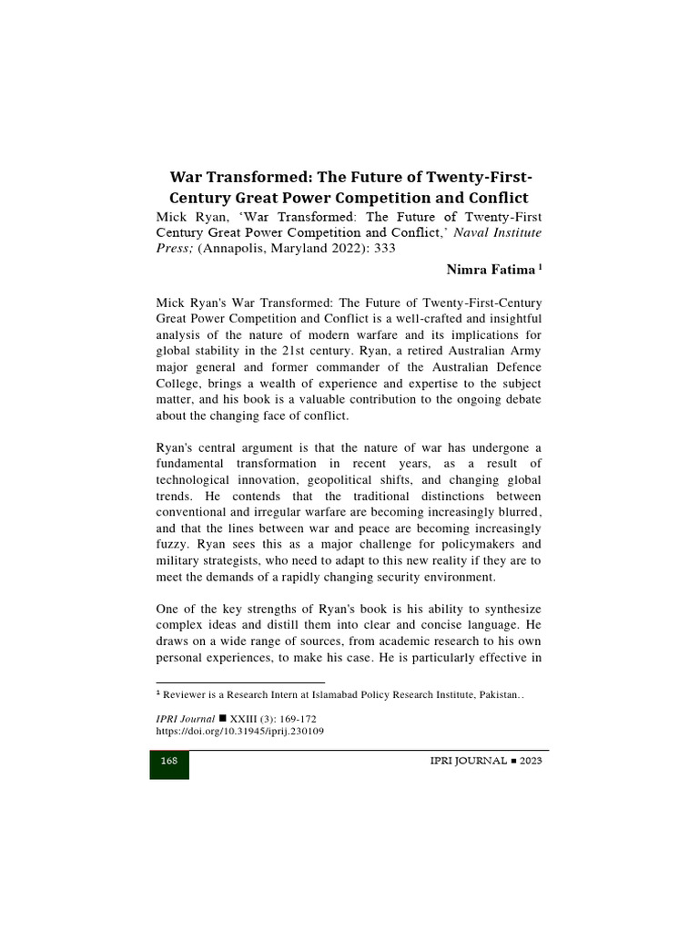 Article 3 IPRI Journal XXIII I .DR Zeeshan Zaighum and DR Farasat ...