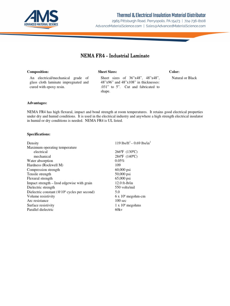 nema-fr4-data-sheet | PDF
