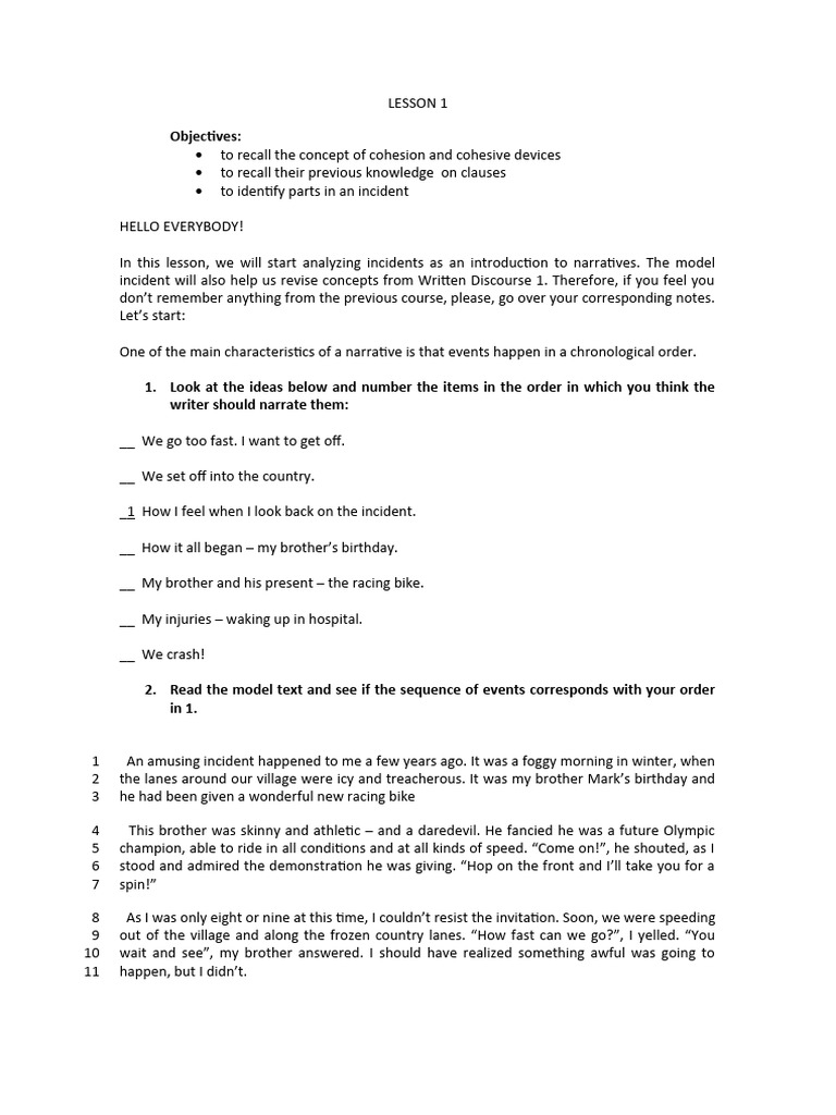 Lesson 1 | PDF | Language Arts & Discipline