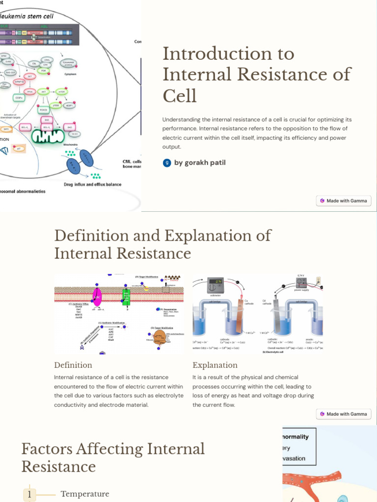 Cell Internal Resistance Insights | PDF | Electrical Resistance And ...