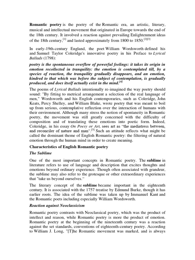 Romantic Poetry | PDF | Romanticism