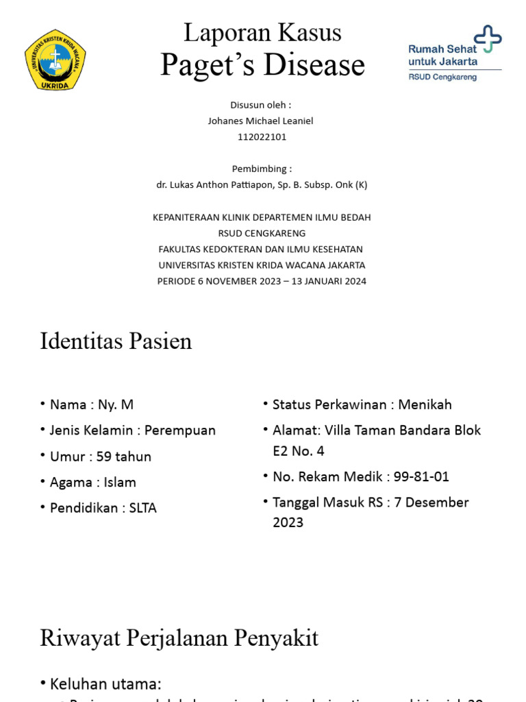 Diagnosa dan Tatalaksana Paget’s Disease | PDF | Sains & Matematika