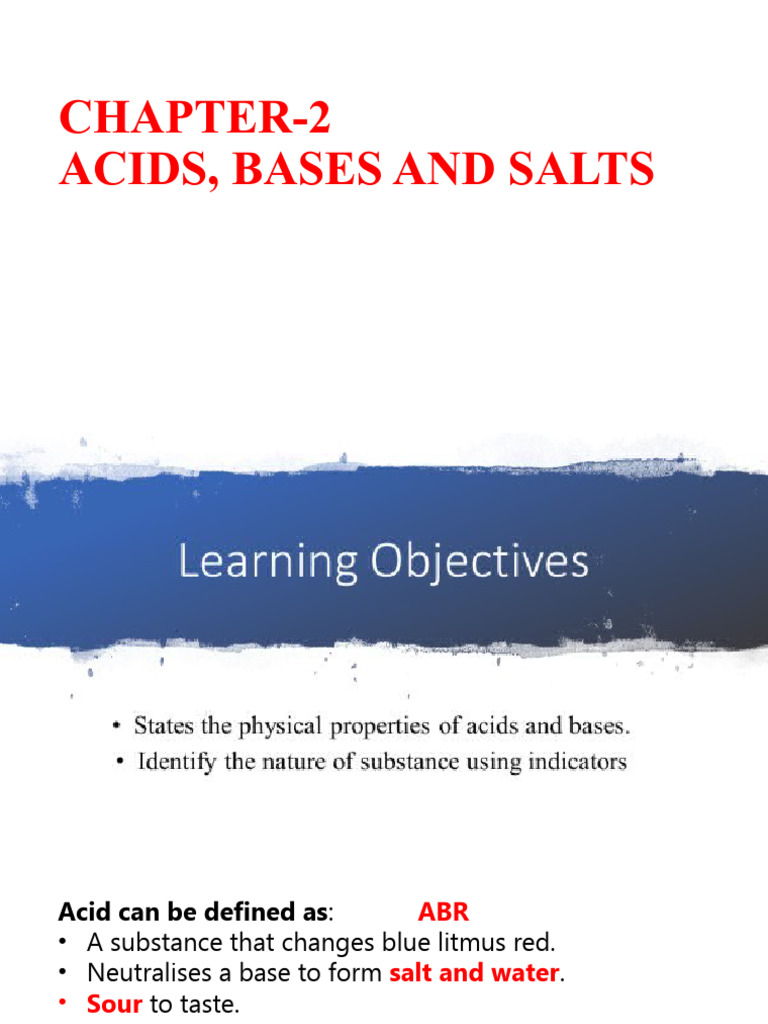 Complete PPT Acids, Bases and Salts | PDF | Ph | Acid