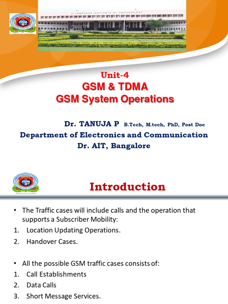 Unit-4 GSM System Traffic Cases | PDF