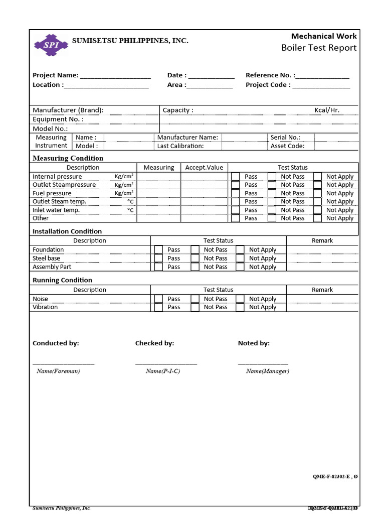 M.E - Boiler Test Report | Download Free PDF | Boiler | Energy Conversion