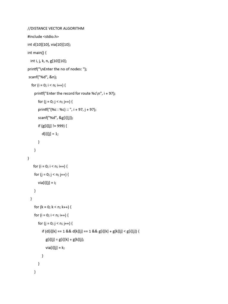 Distance Vector Algorithm Pdf 