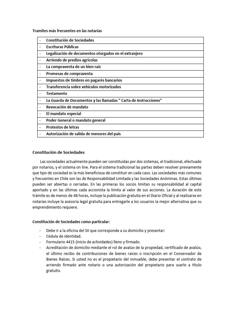 Guia Rapida para Tramitación en Notarías | PDF | Derecho Civil (Common ... Guia Rapida para Tramitación en Notarías | PDF | Derecho Civil (Common ...