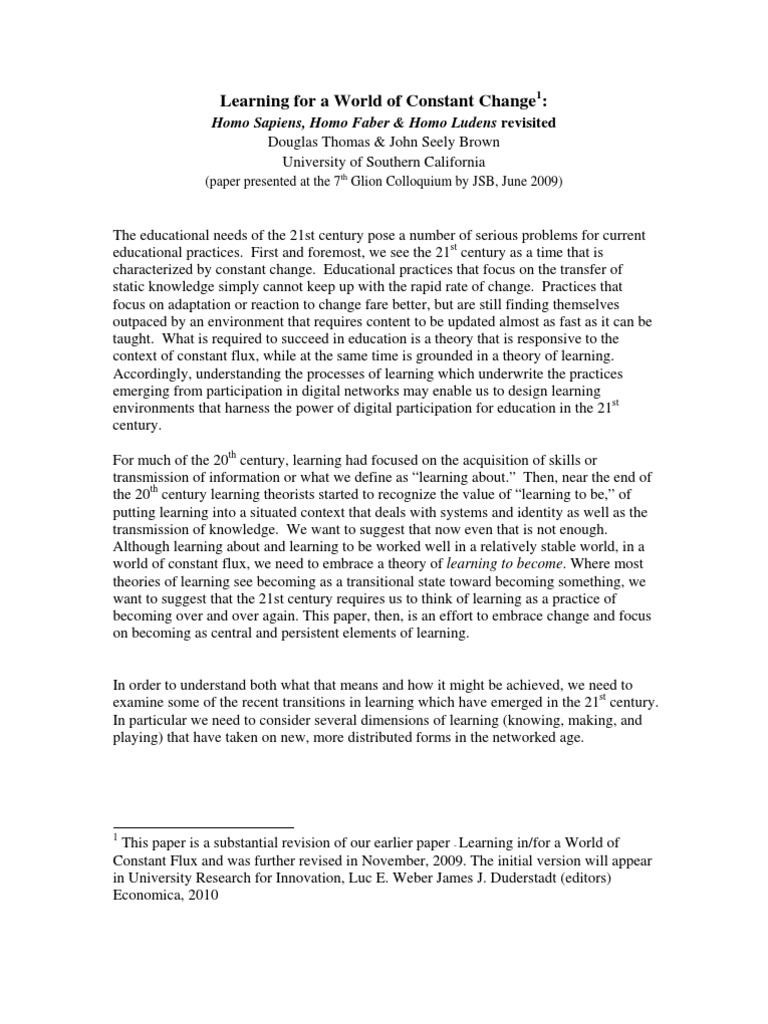 21st Century Learning in Constant Change | PDF | Tacit Knowledge | New ...