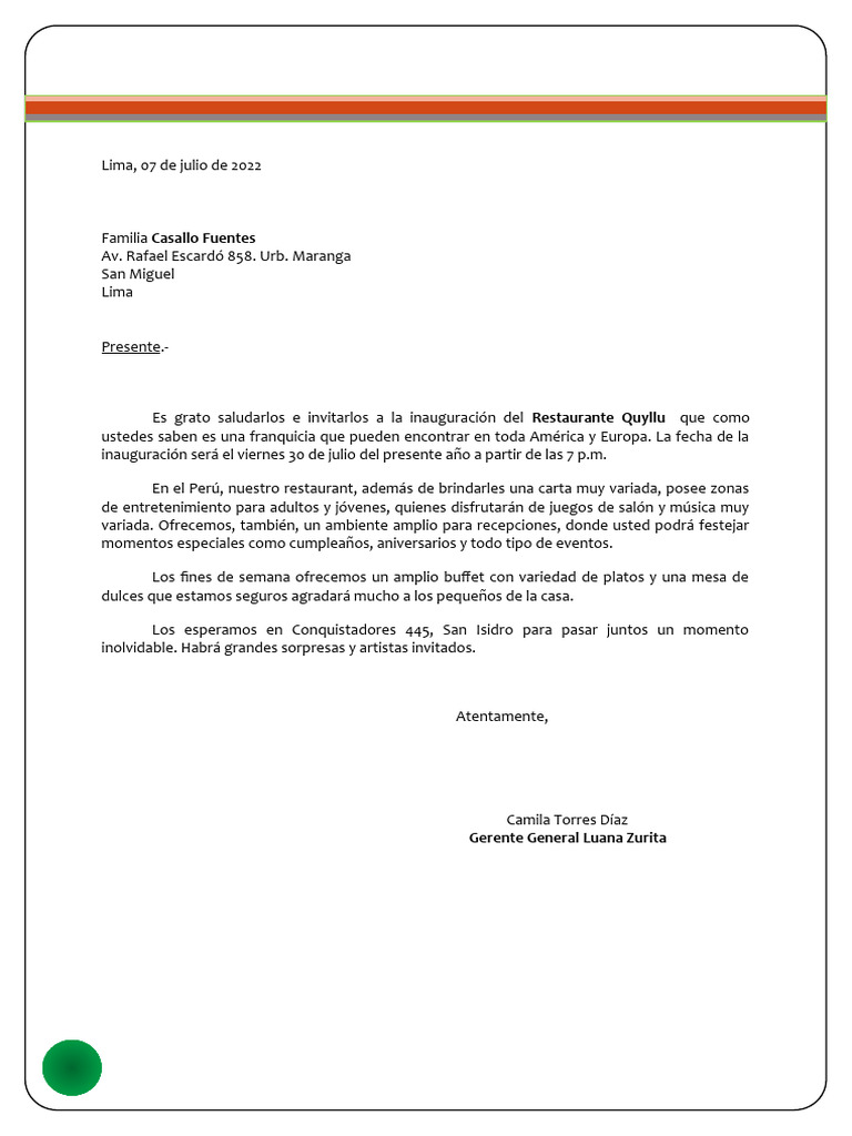 Carta Combinada | PDF