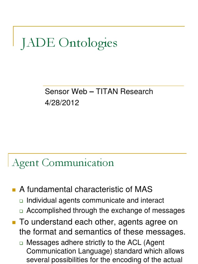 JADE Ontologies | PDF | Inheritance (Object Oriented Programming) | Class (Computer Programming)