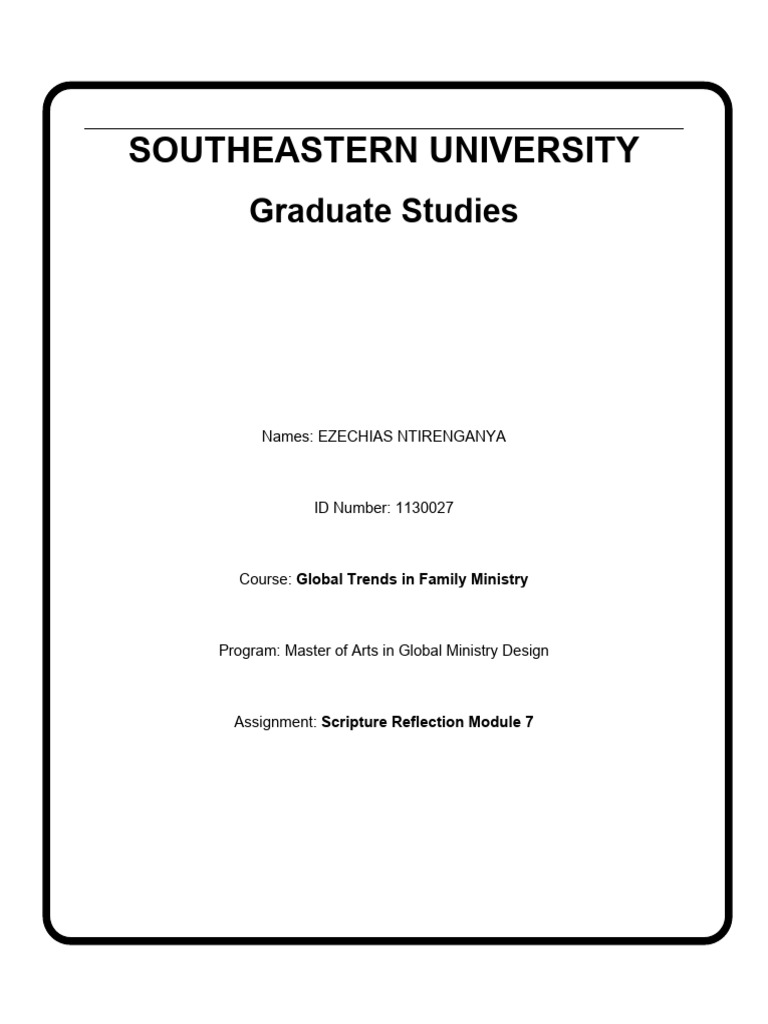 Scripture Reflection Module 7 | PDF | Self-Improvement | Religion ...