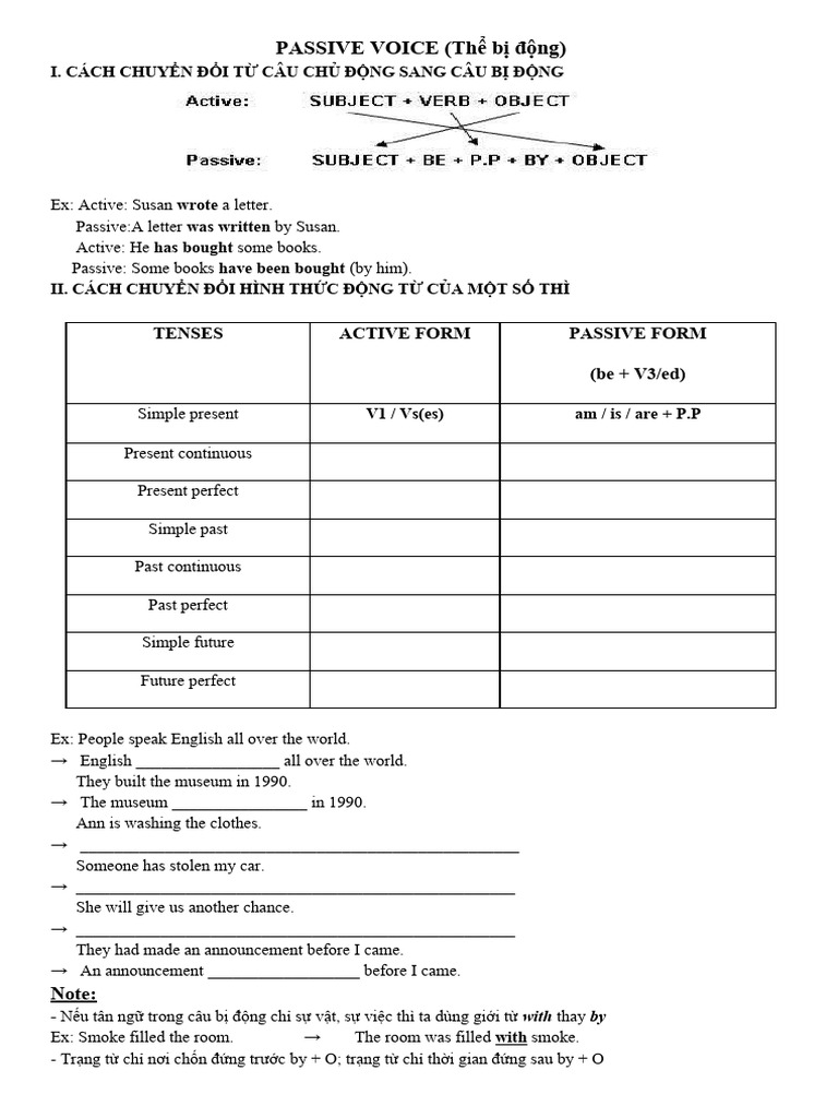 Passive Voice Transformation Guide | PDF
