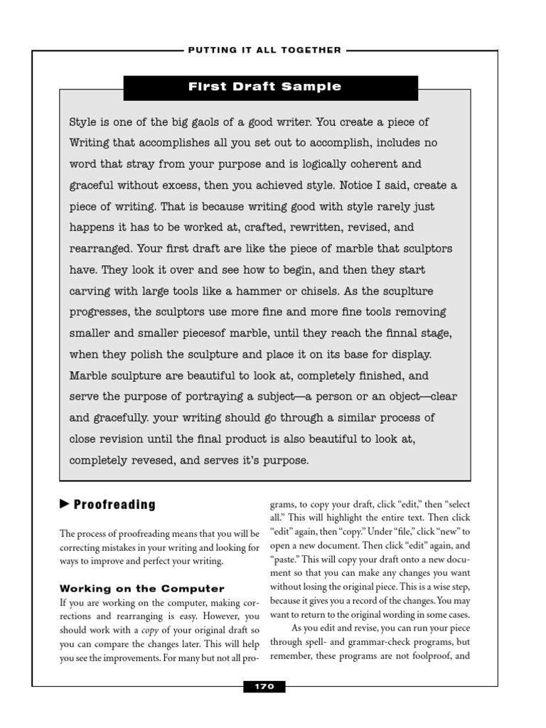 Proofreading Exercise Together | PDF | Proofreading | Sculpture