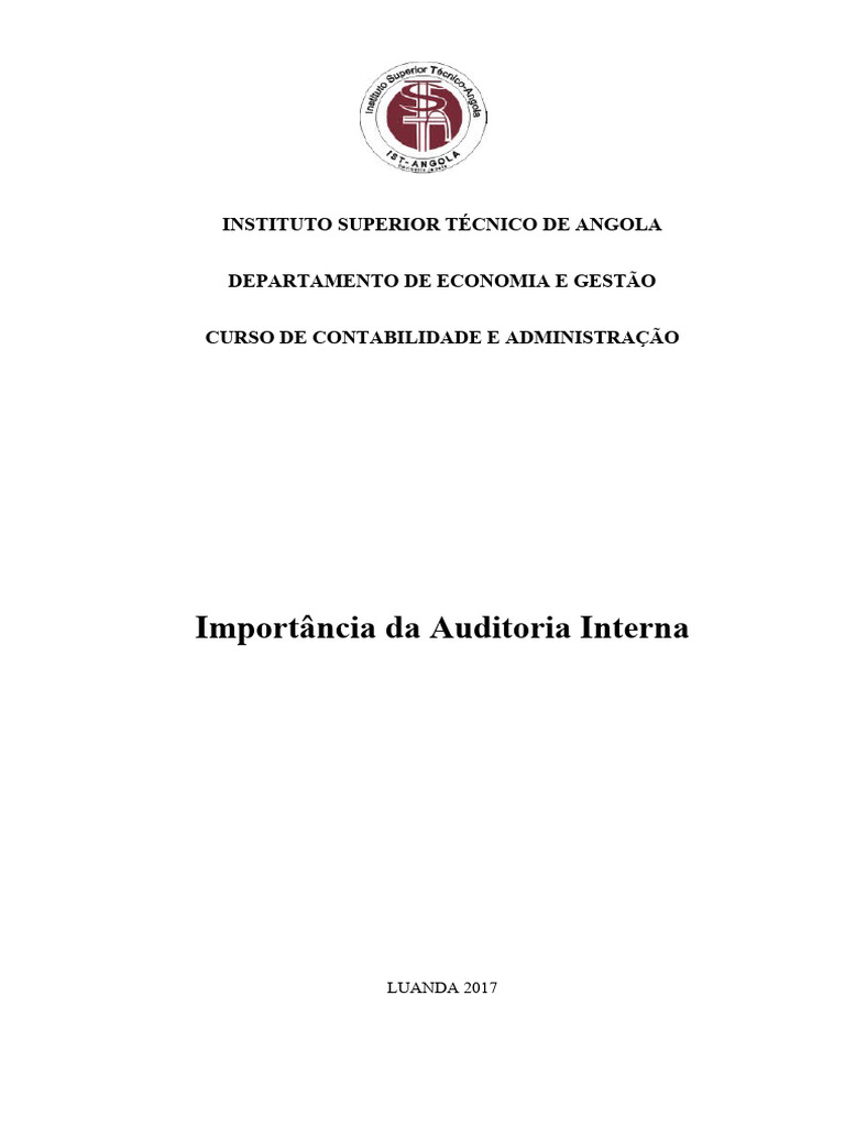 Importância Da Auditoria Interna | PDF
