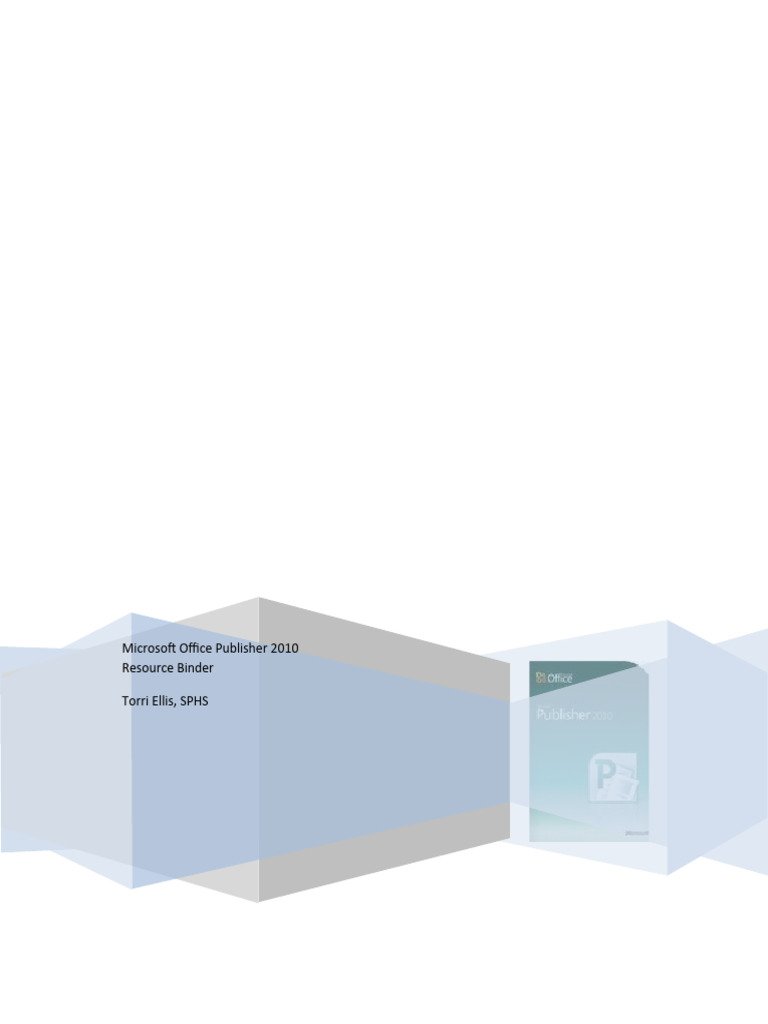 Planning for Grade VIII Microsoft_Office_Publisher_2010 Resource Binder ...