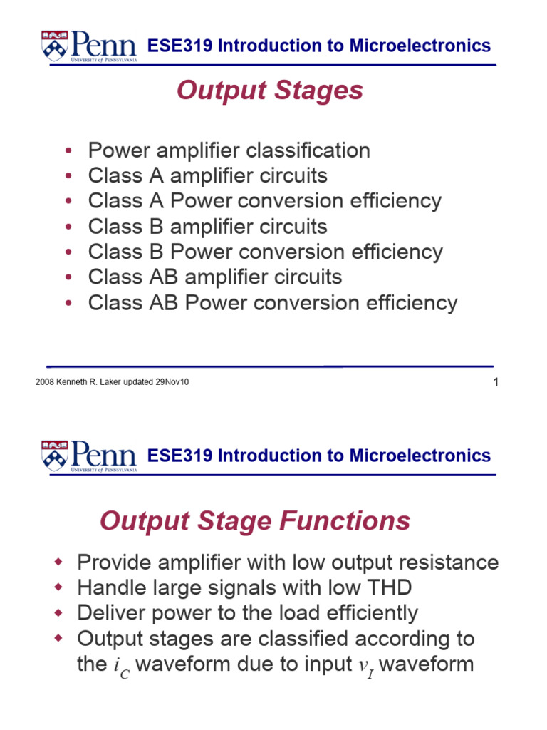 Output Stages | PDF
