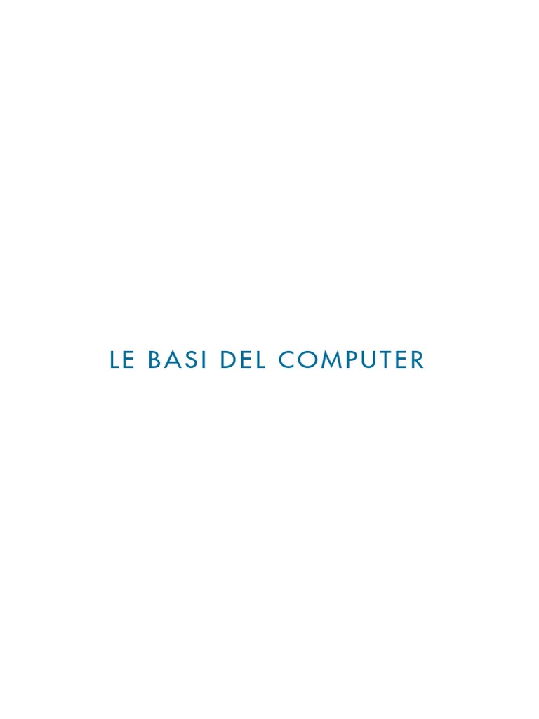 Modulo 1 - Le Basi Del Computer | PDF