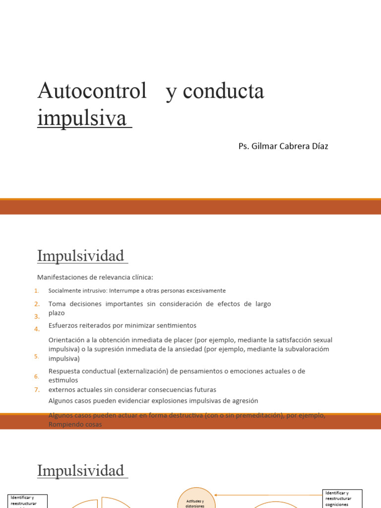 05 Autocontrol y Conducta Impulsiva | PDF