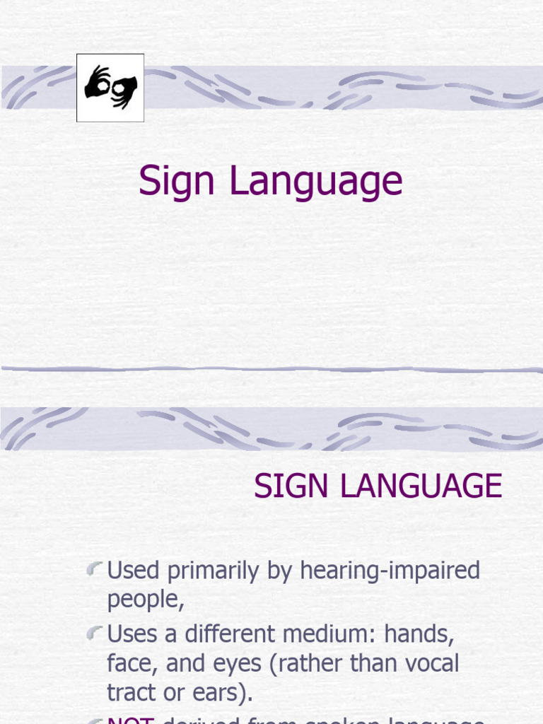 Sign Language | PDF