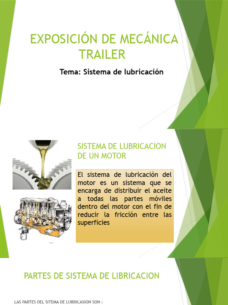 Lubricación Expocision de Mecanica Trailer | PDF