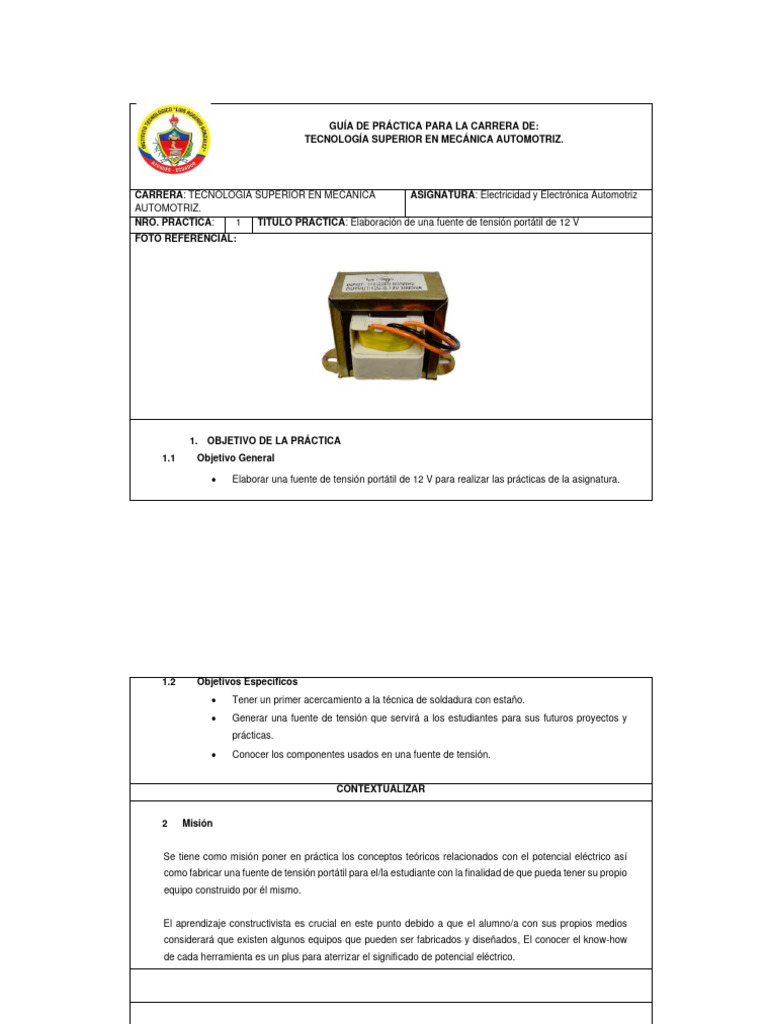 Practica Electricidad y Electrónica (1) | PDF | Corriente eléctrica | Corriente continua