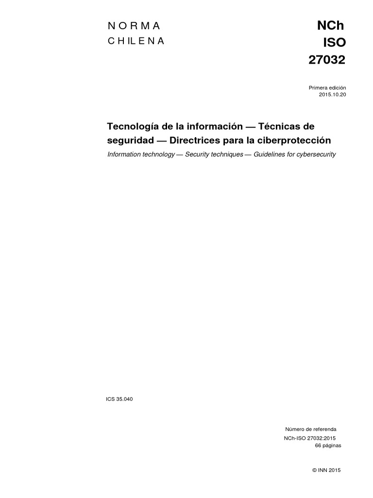 ISO IEC 27032 - 2015-Ciberprotección | PDF