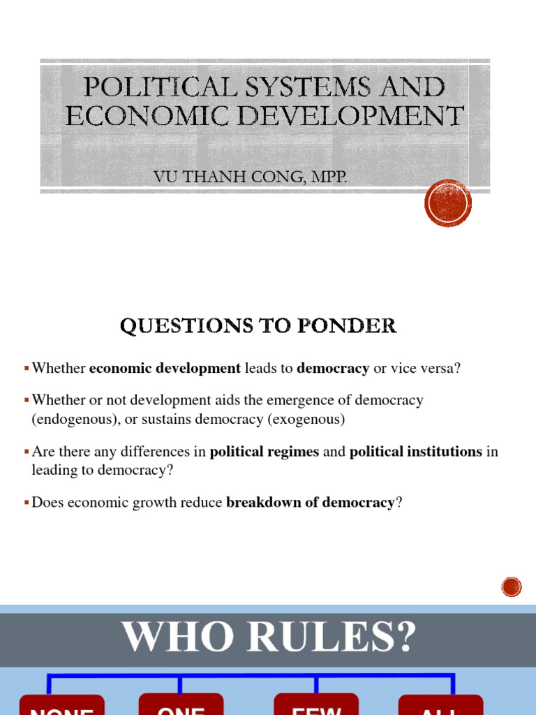 Bài 4 - Political Systems and Economic Development | PDF | Democracy ...
