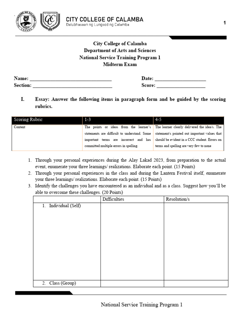 Midterm Exam | PDF
