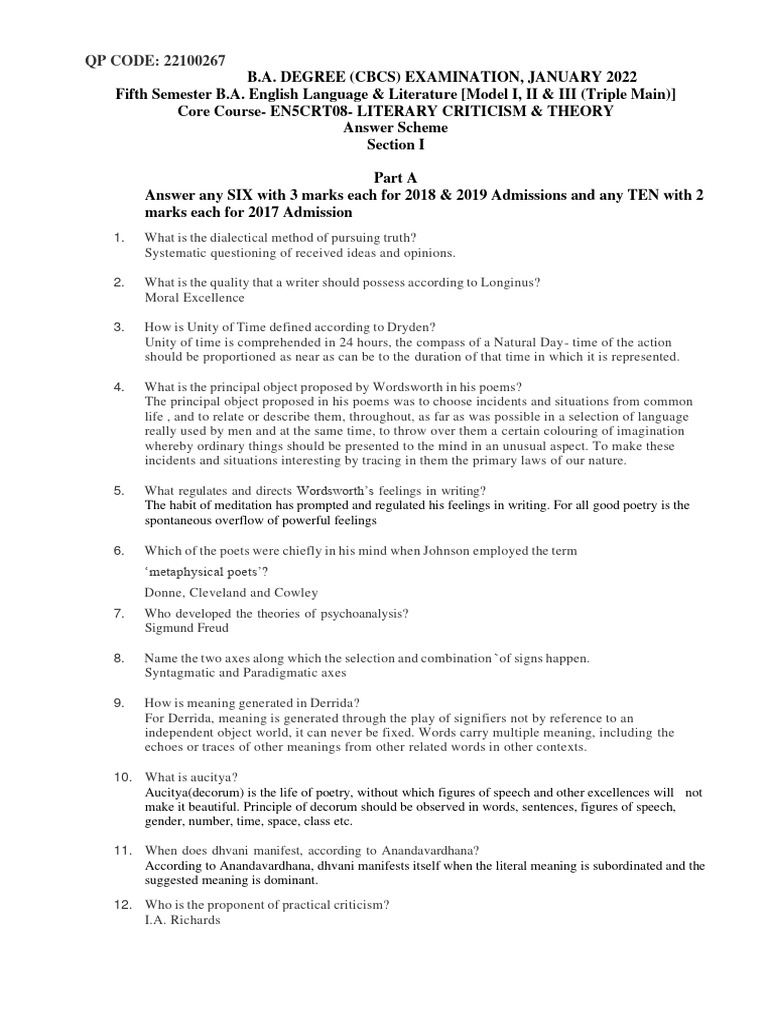Literary Criticism & Theory-1 | PDF