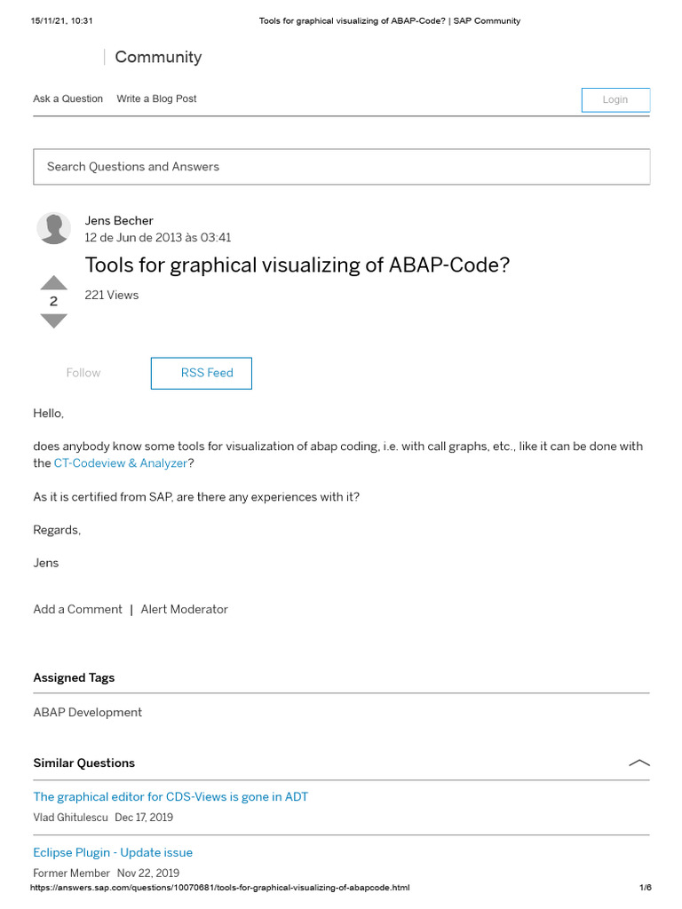 Tools For Graphical Visualizing Of Abap Code Sap Community Pdf Eclipse Software Software