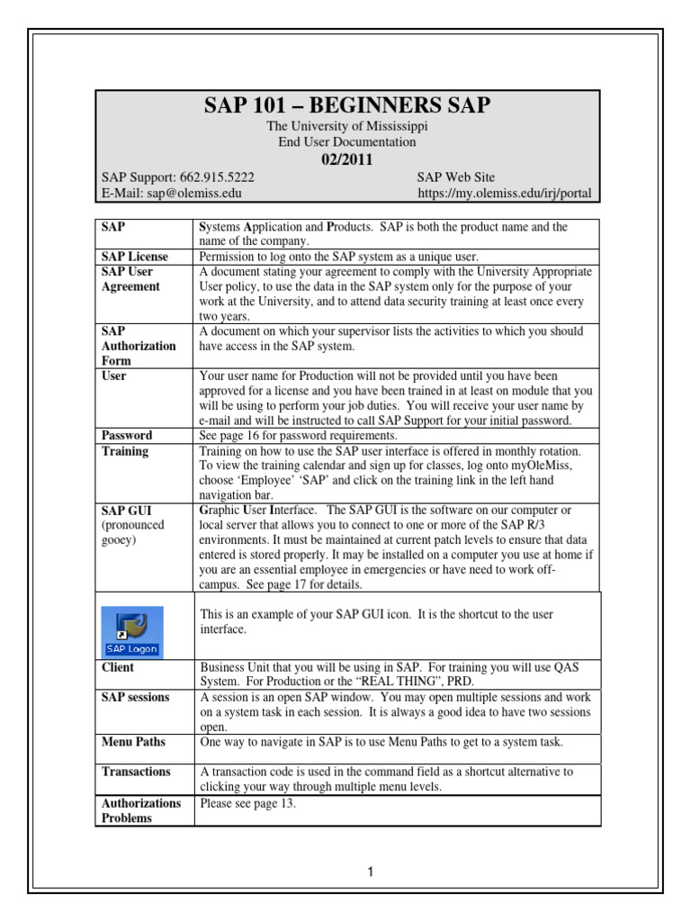 Sap 101 Beginners Sap | PDF