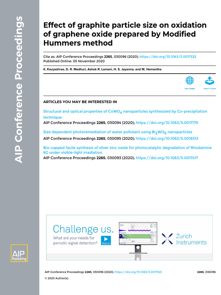 Kavya Paper | PDF | Graphene | X Ray Crystallography