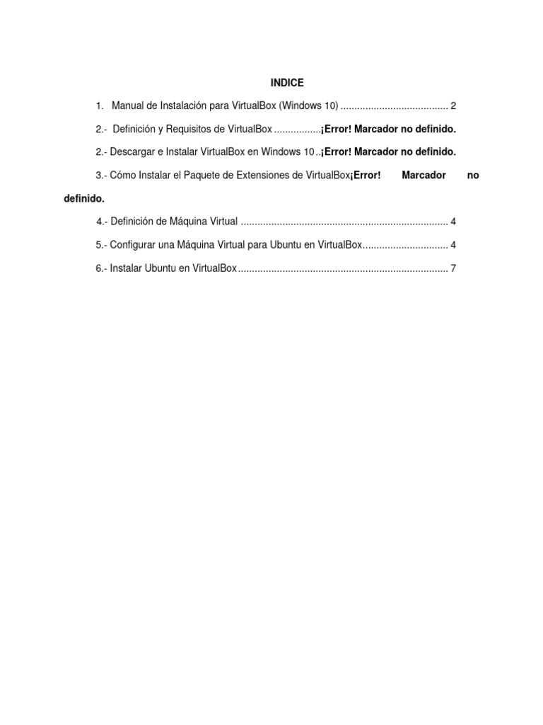 Manual para Instalar Virtual Box | PDF | Windows 10 | Máquina virtual