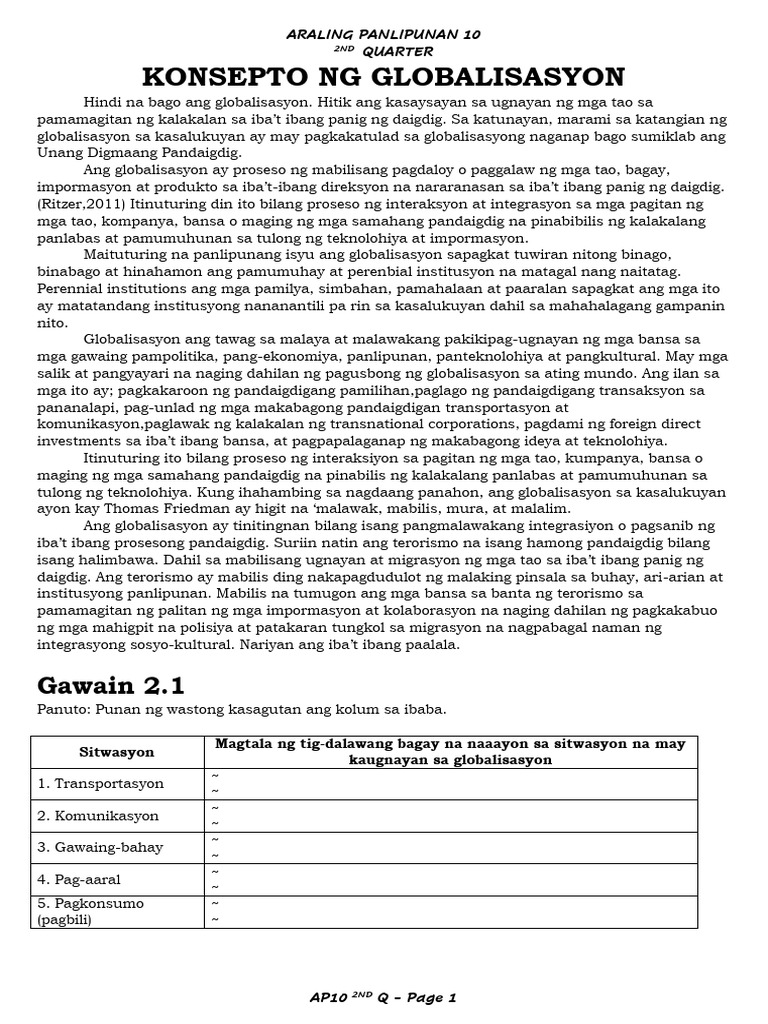 AP10 Q2 lecturesPT | PDF