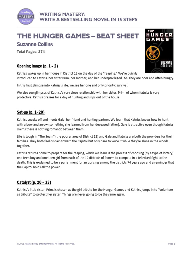 The Hunger Games Beat Sheet | PDF | The Hunger Games